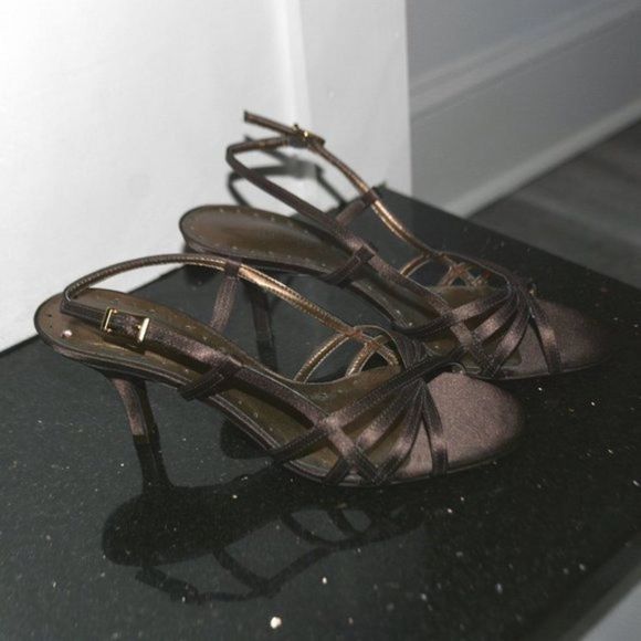 Shoes | Michelle D Strappy Cutout Sandal Heels | Poshmark
